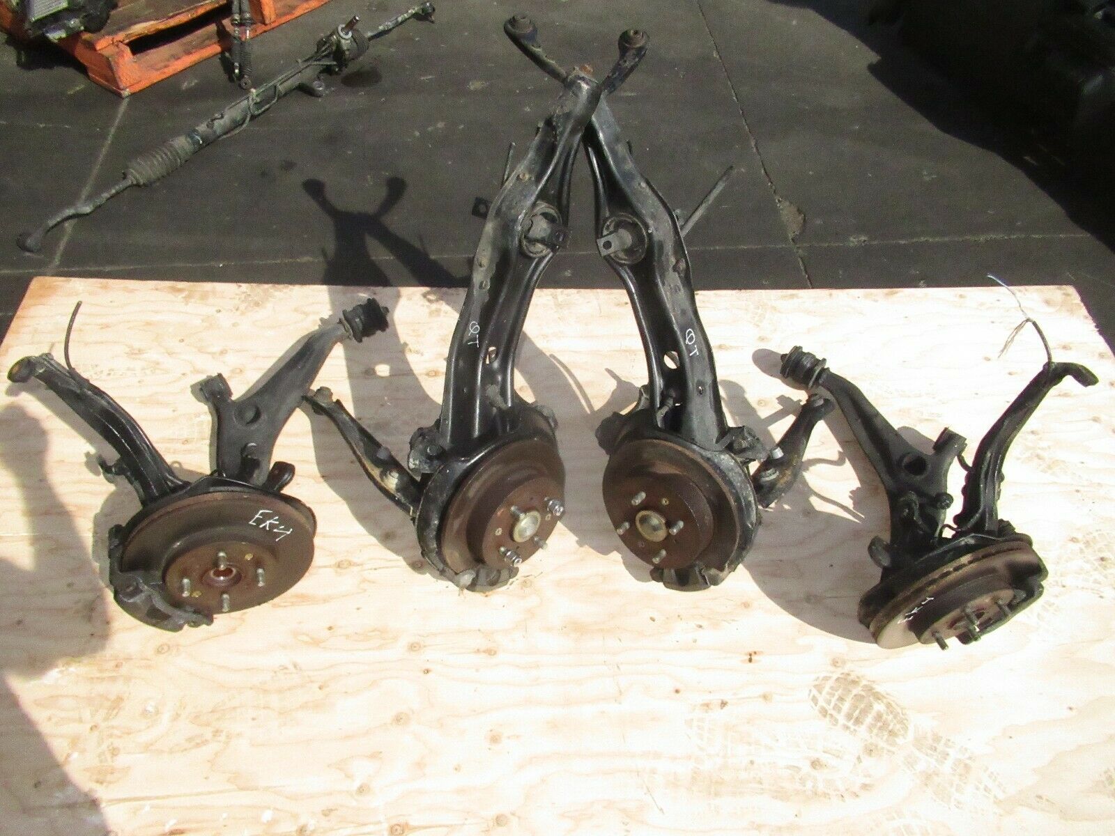 Integra GSR Dc2 4 Lug brake Conversion 4×100 Hubs Spindle Calipers Disc ...